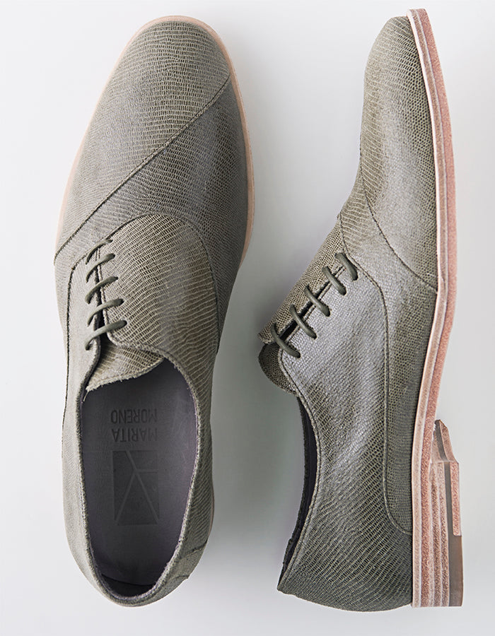 Dali Oxford Man Green - Classical Shoes for Man. Exclusive Limited Edition – Marita Moreno