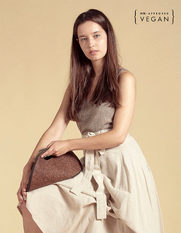 CORK SHELL Dark Brown Bag - Vegan, Sustainable and Ethical bag – Marita ...